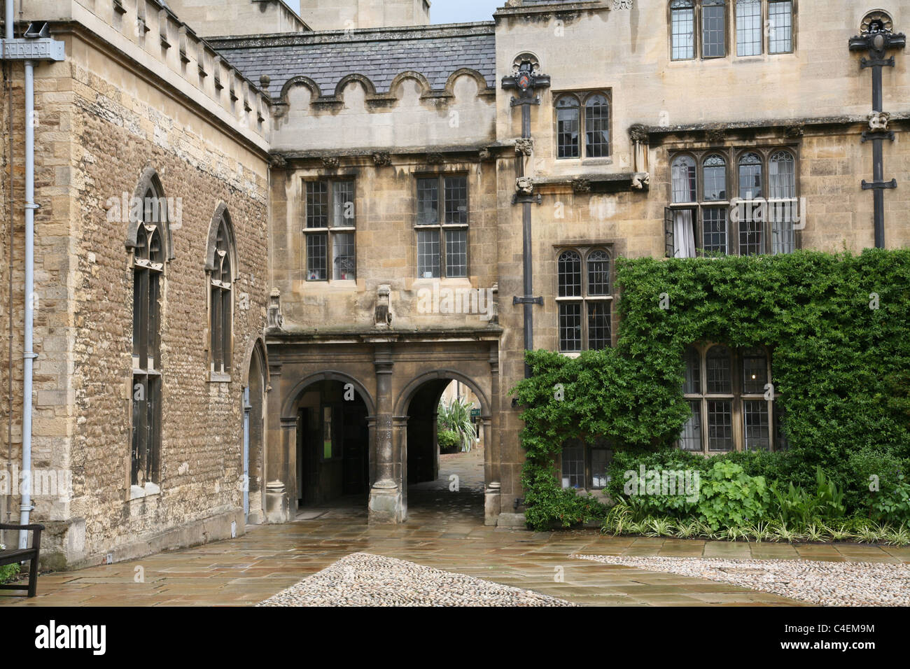 Oxford University, Merton College Front Quad Stock Photo - Alamy