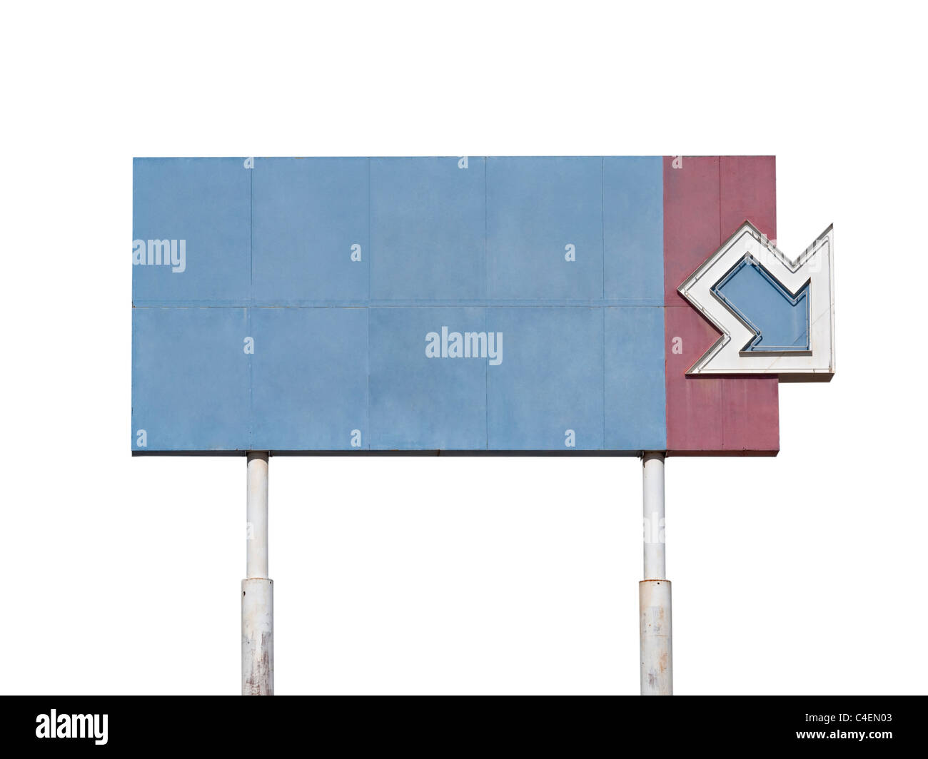 Blank vintage giant arrow sign near old Route 66 Stock Photo - Alamy