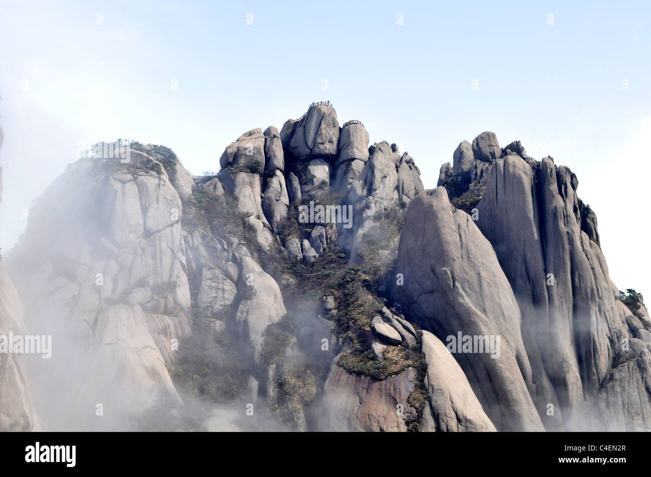Huangshan mountains or the Yellow mountains in Anhui, China Stock Photo ...