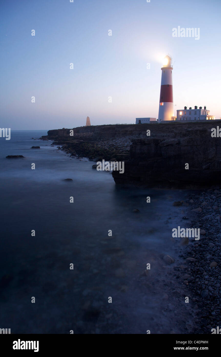 The Trinity House Lighthouse at Portland Bill, on the Isle of Portland ...