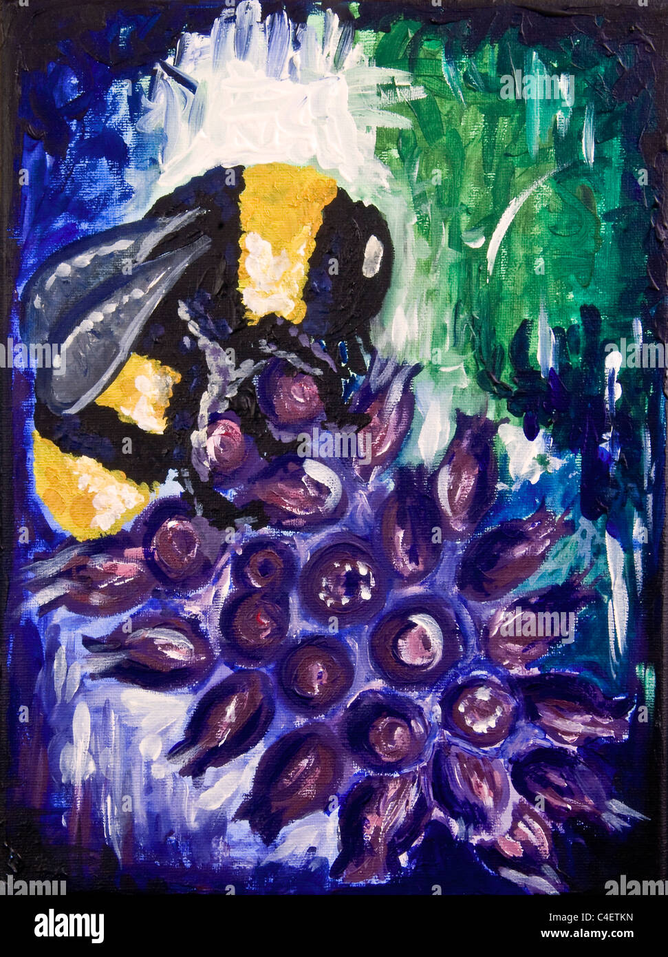 Bumble Bee. Painting by Rachel Owen Stock Photo - Alamy