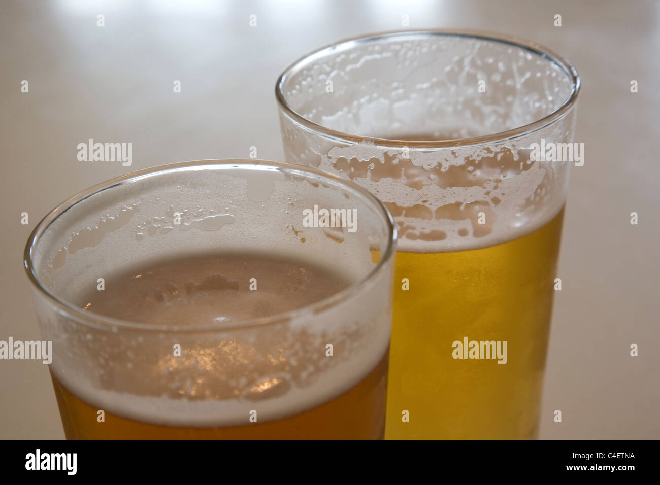 Two pints of beer Stock Photo - Alamy