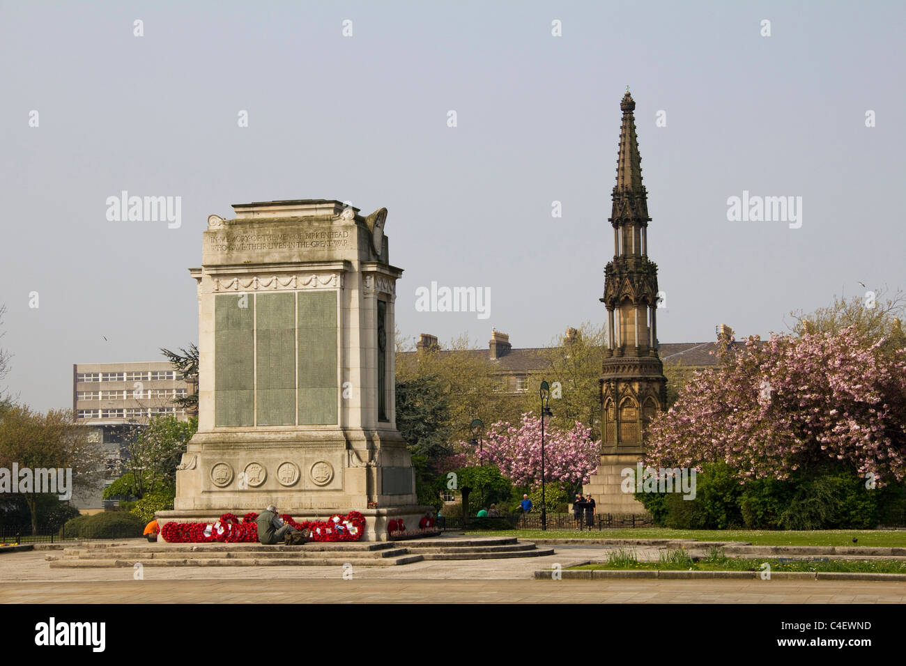 War Memorial in Hamilton Square, Birkenhead, Wirral, England Stock ...