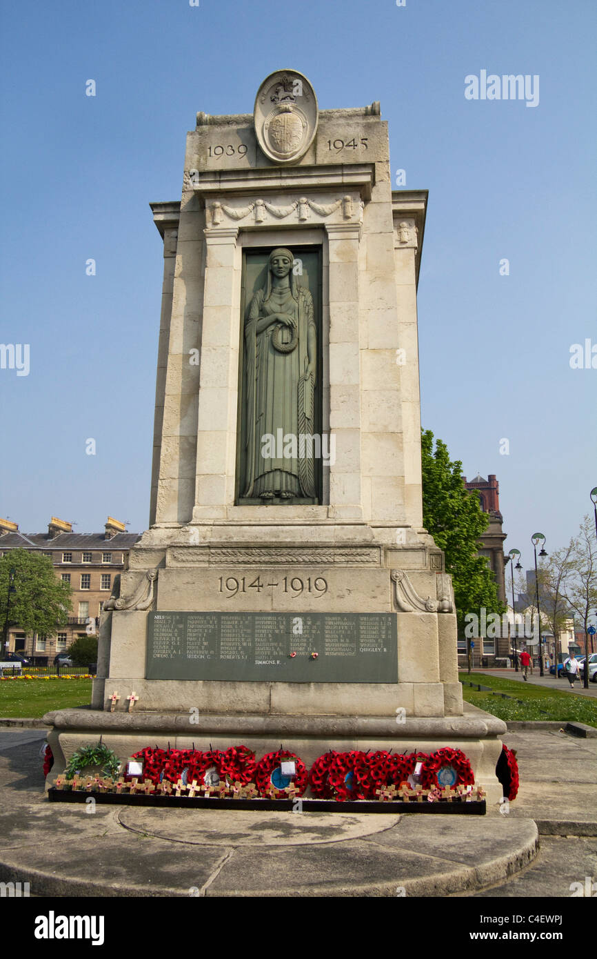 War Memorial in Hamilton Square, Birkenhead, Wirral, England Stock ...