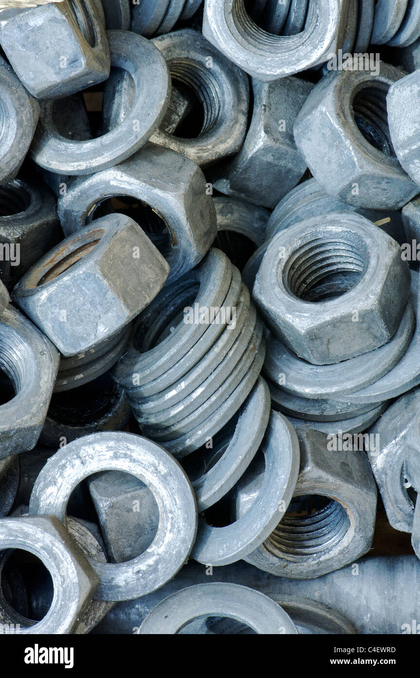 group of nuts and washers Stock Photo - Alamy