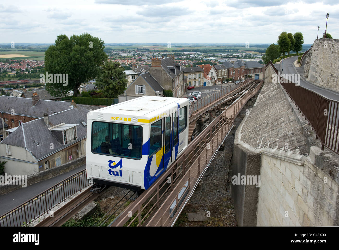 France, Picardy, Laon: Poma 2000 -the world's only public cable car ...