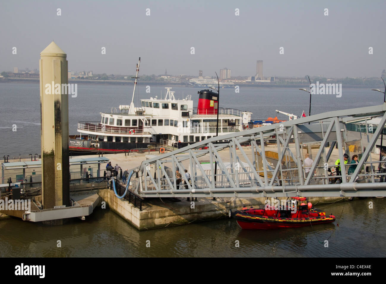 Passenger bridge to Mersey Ferry, Pier Head, Liverpool Merseyside ...