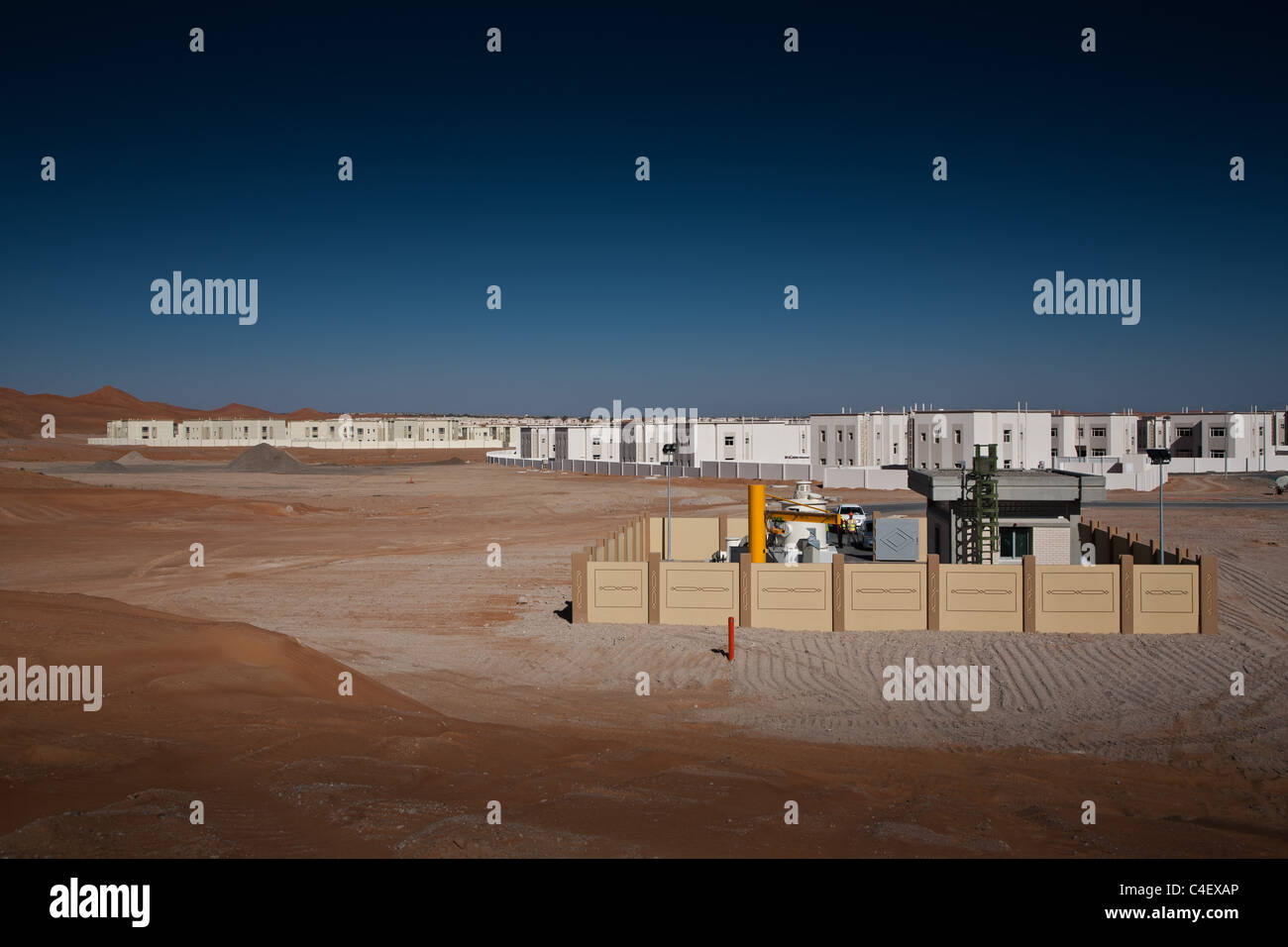 Al Ain Housing project sewerage treatment plant Stock Photo - Alamy