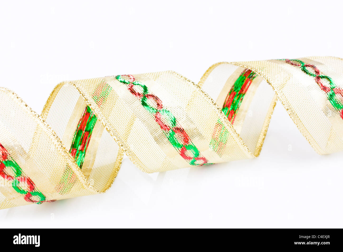 Gold spiral ribbon Stock Photo - Alamy