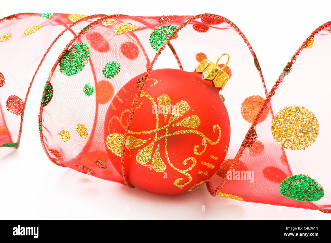 Luxury red gold christmas ball hi-res stock photography and images - Alamy