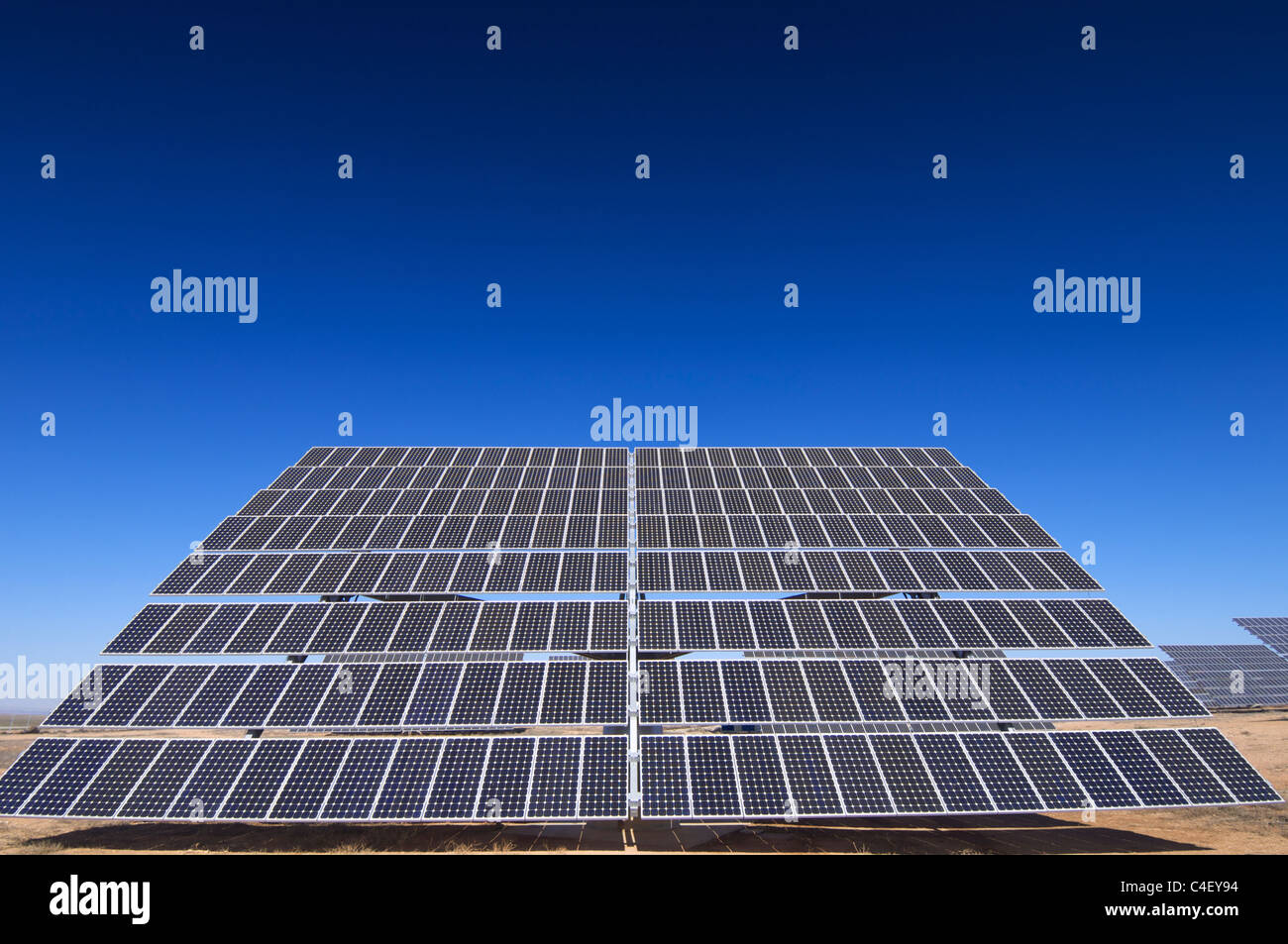 huge solar panel and clear sky Stock Photo - Alamy