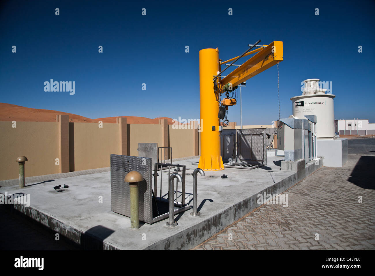 Al Ain Housing project sewerage treatment plant Stock Photo - Alamy