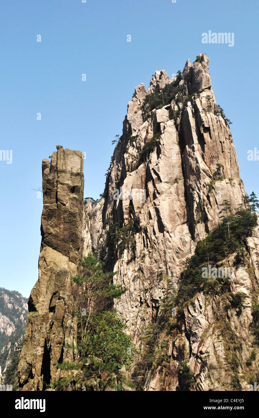 Huangshan mountains or the Yellow mountains in Anhui, China Stock Photo ...