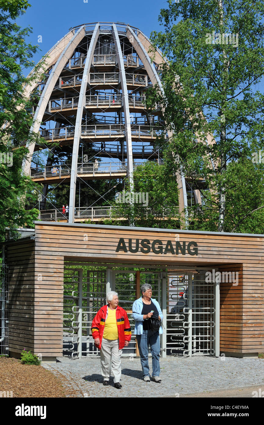 Baumwipfelpfad, a wooden tower construction of the world´s longest tree ...