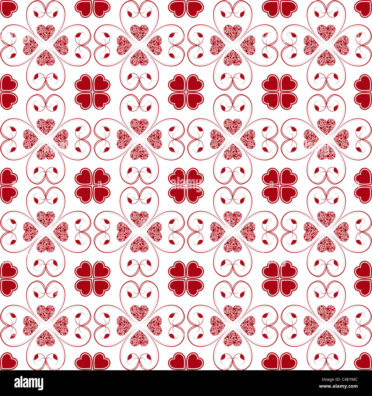 Abstract background of beautiful seamless hearts pattern Stock Photo ...