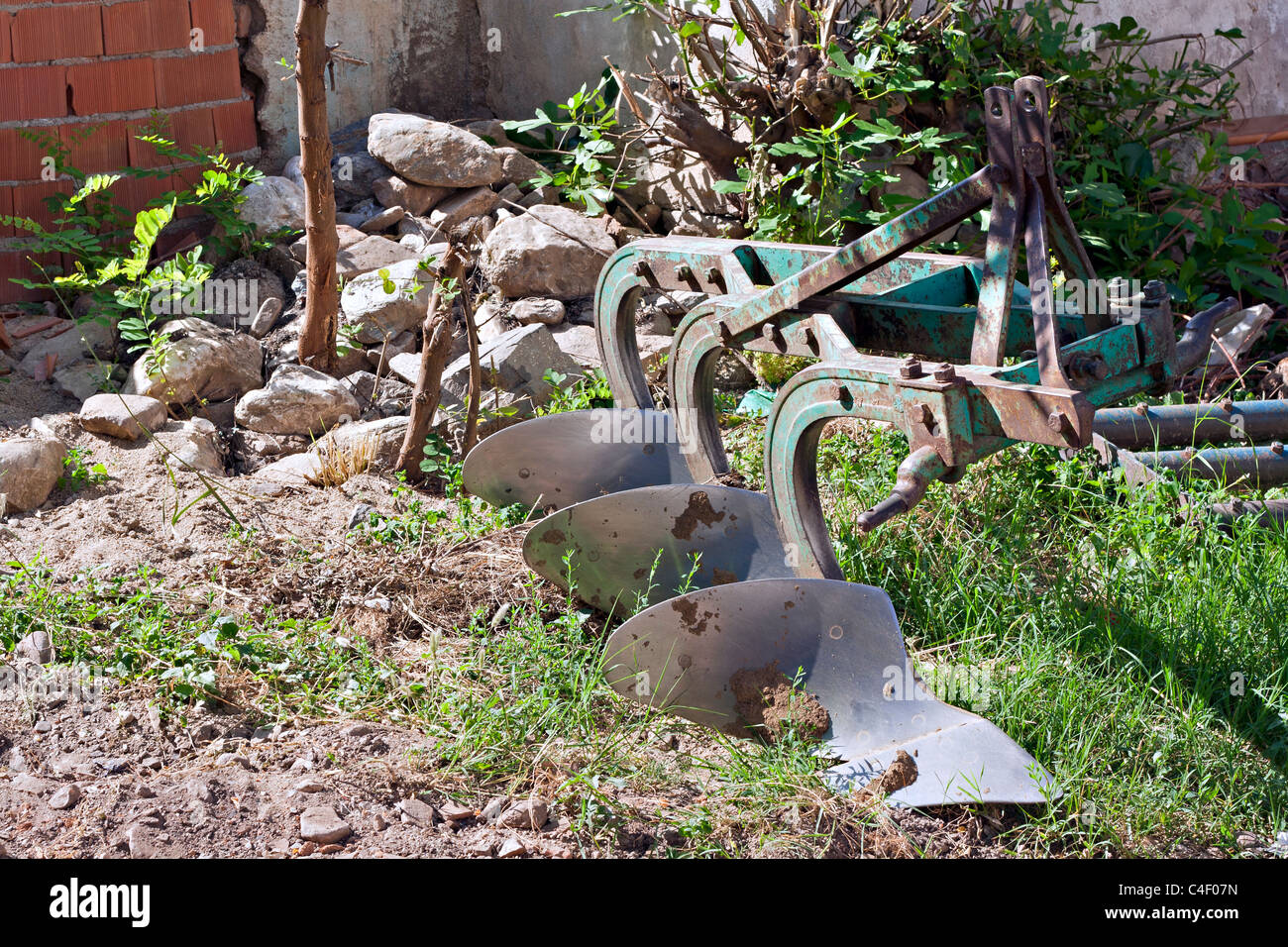 Rusty old plough hi-res stock photography and images - Alamy