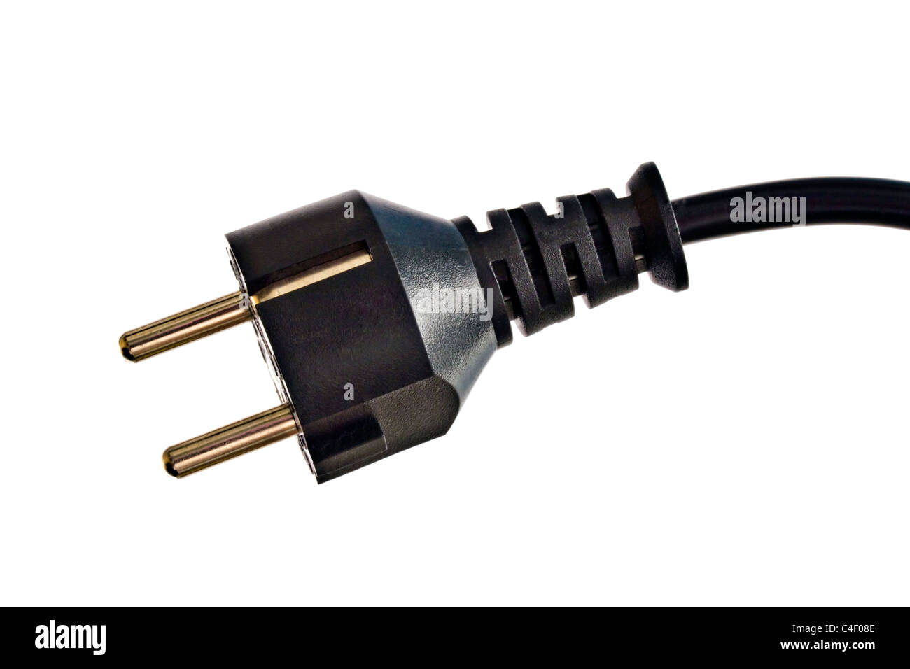Electric power plug isolated on white Stock Photo - Alamy
