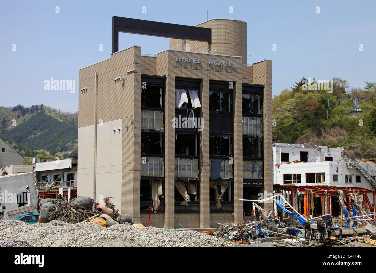 Building destroyed by tsunami hi-res stock photography and images - Alamy