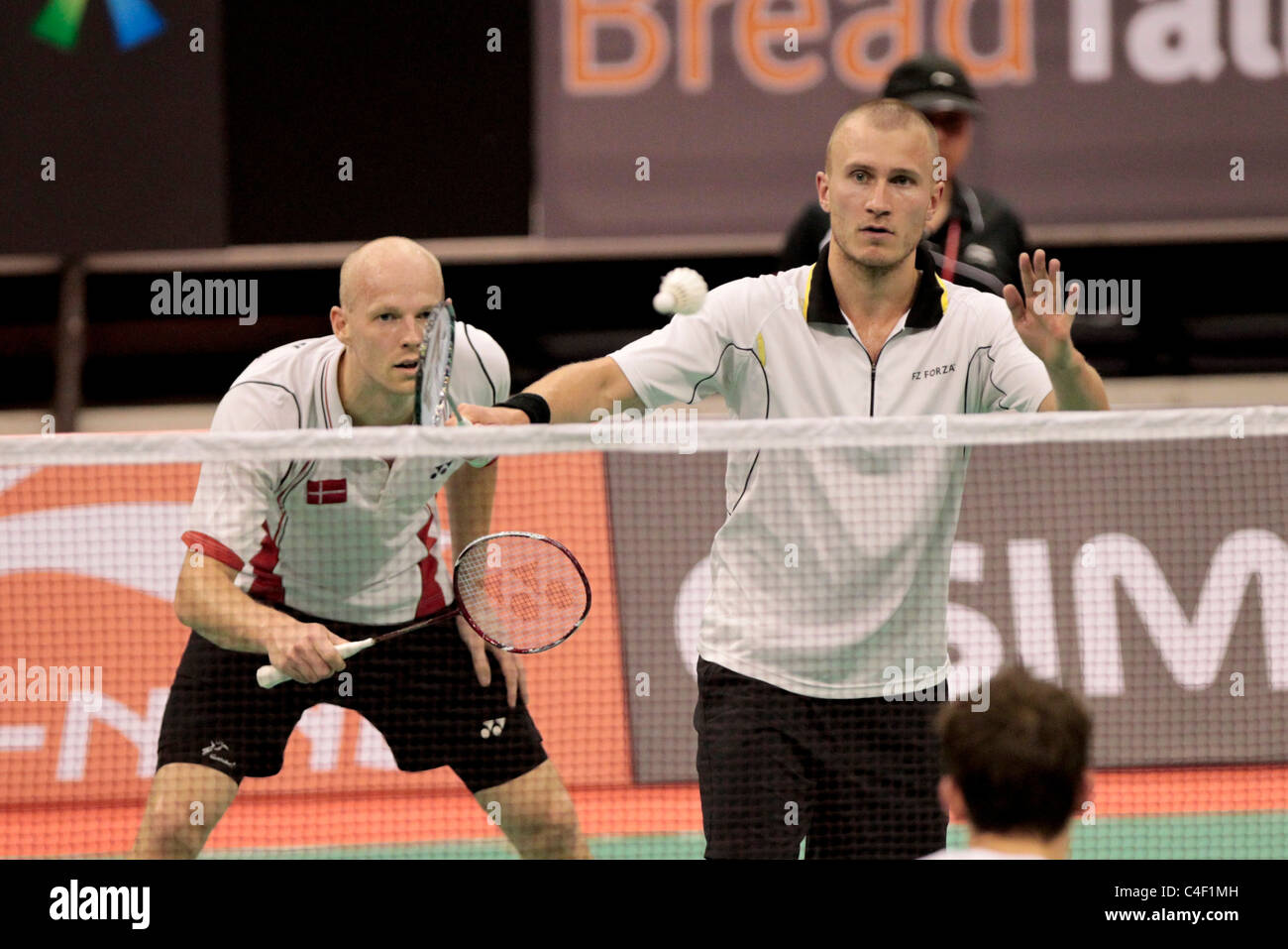 Rasmus Bonde and Anders Kristiansen during the Men's Doubles ...