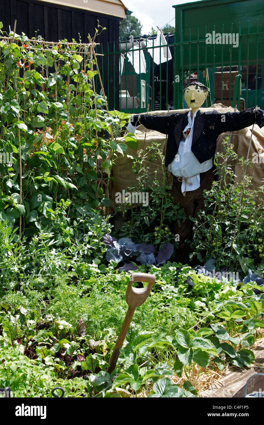 Replication of a small wartime kitchen garden at a railway station in ...