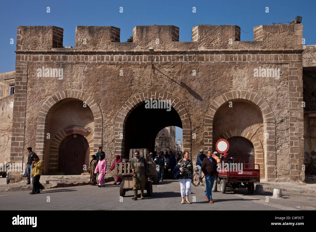 Bab Doukkala, (entrance to the Medina), Essaouira, Morocco Stock Photo ...