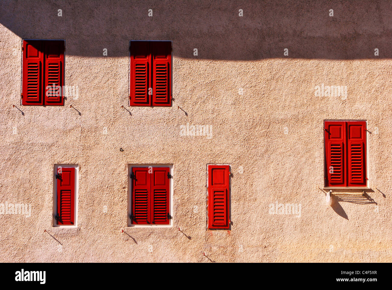 front of house with windows Stock Photo - Alamy