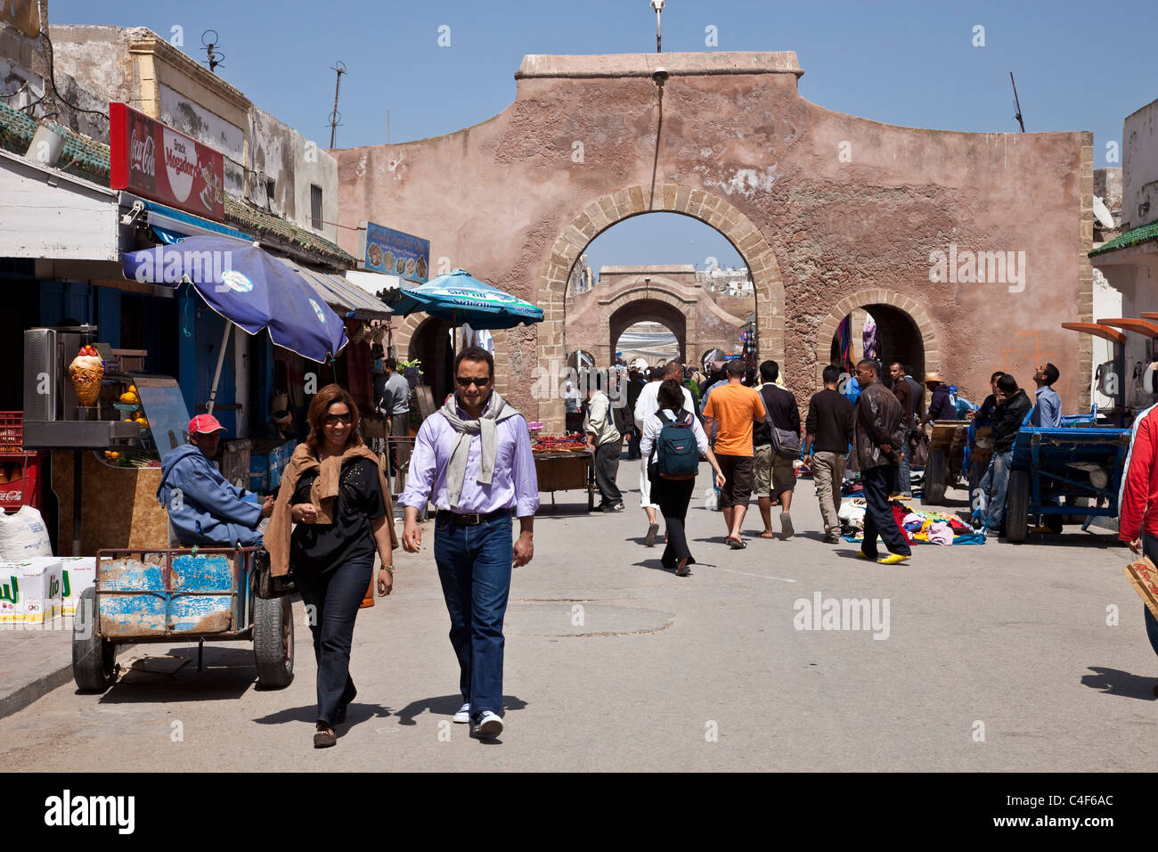 Avenue Zerktouni and Bab Doukkala, Essaouira, Morocco Stock Photo - Alamy