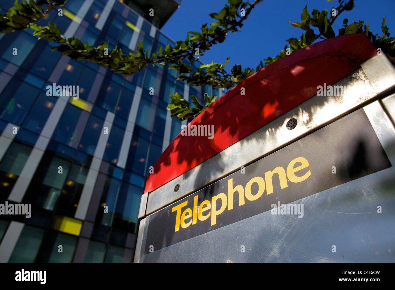 Payphone box in London UK Stock Photo - Alamy