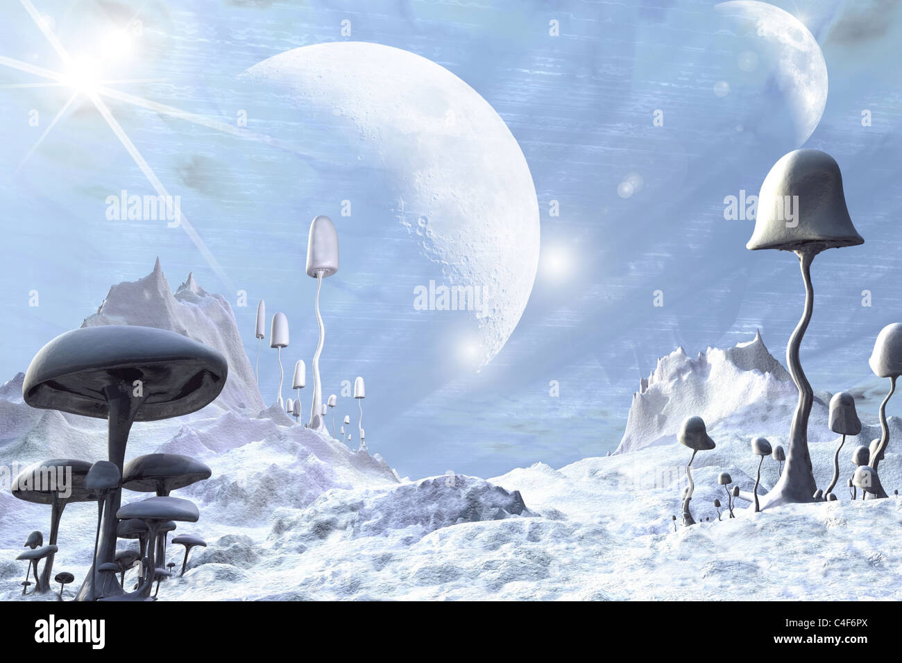 Moons landscape hi-res stock photography and images - Alamy