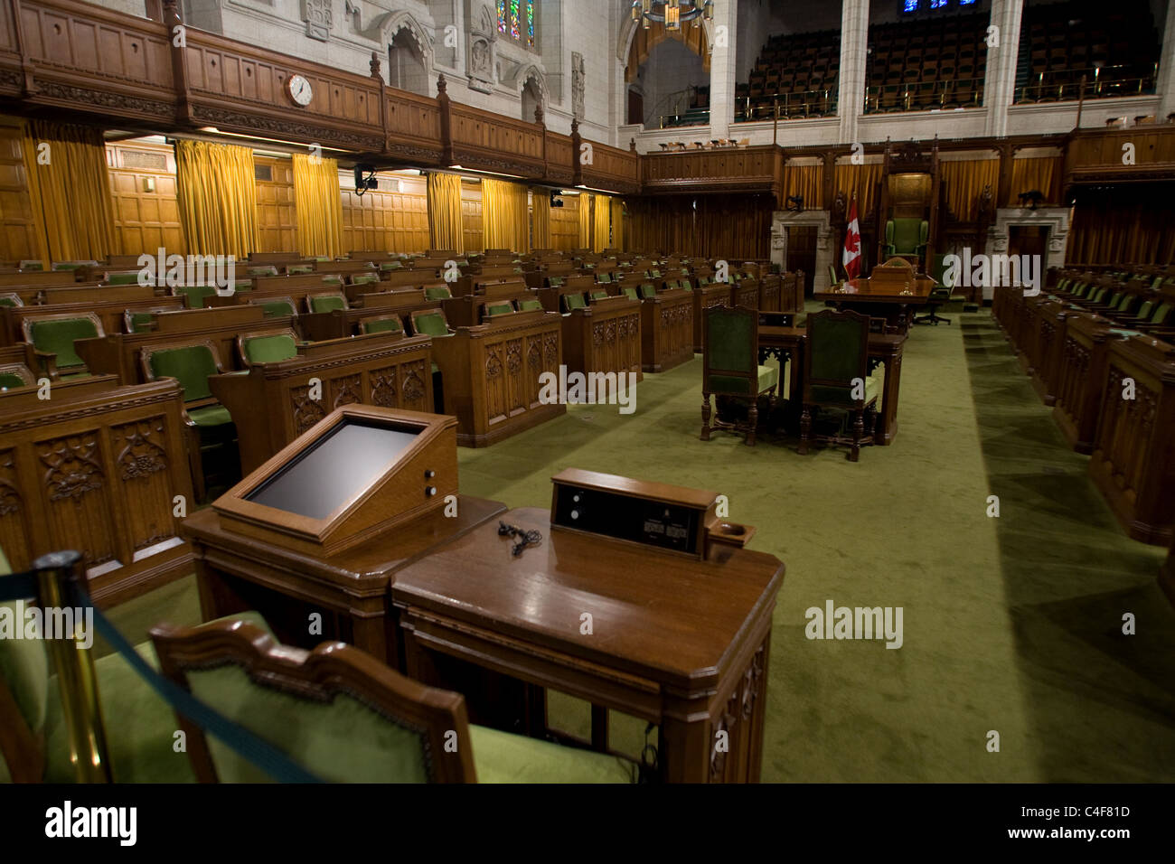 Images from the inside of the Canadian House of Parliament in Ottawa ...