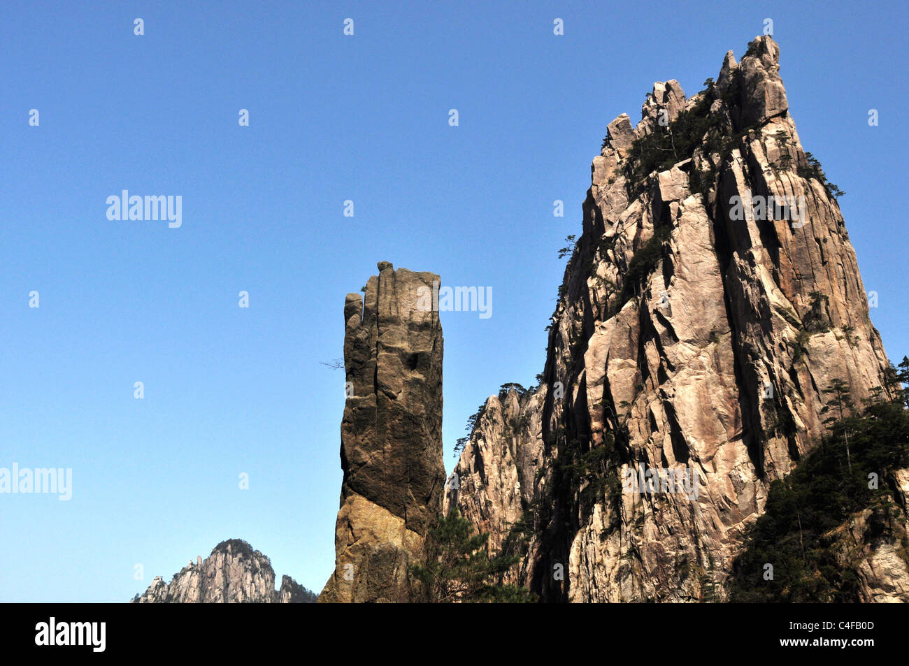 Huangshan mountains or the Yellow mountains in Anhui, China Stock Photo ...