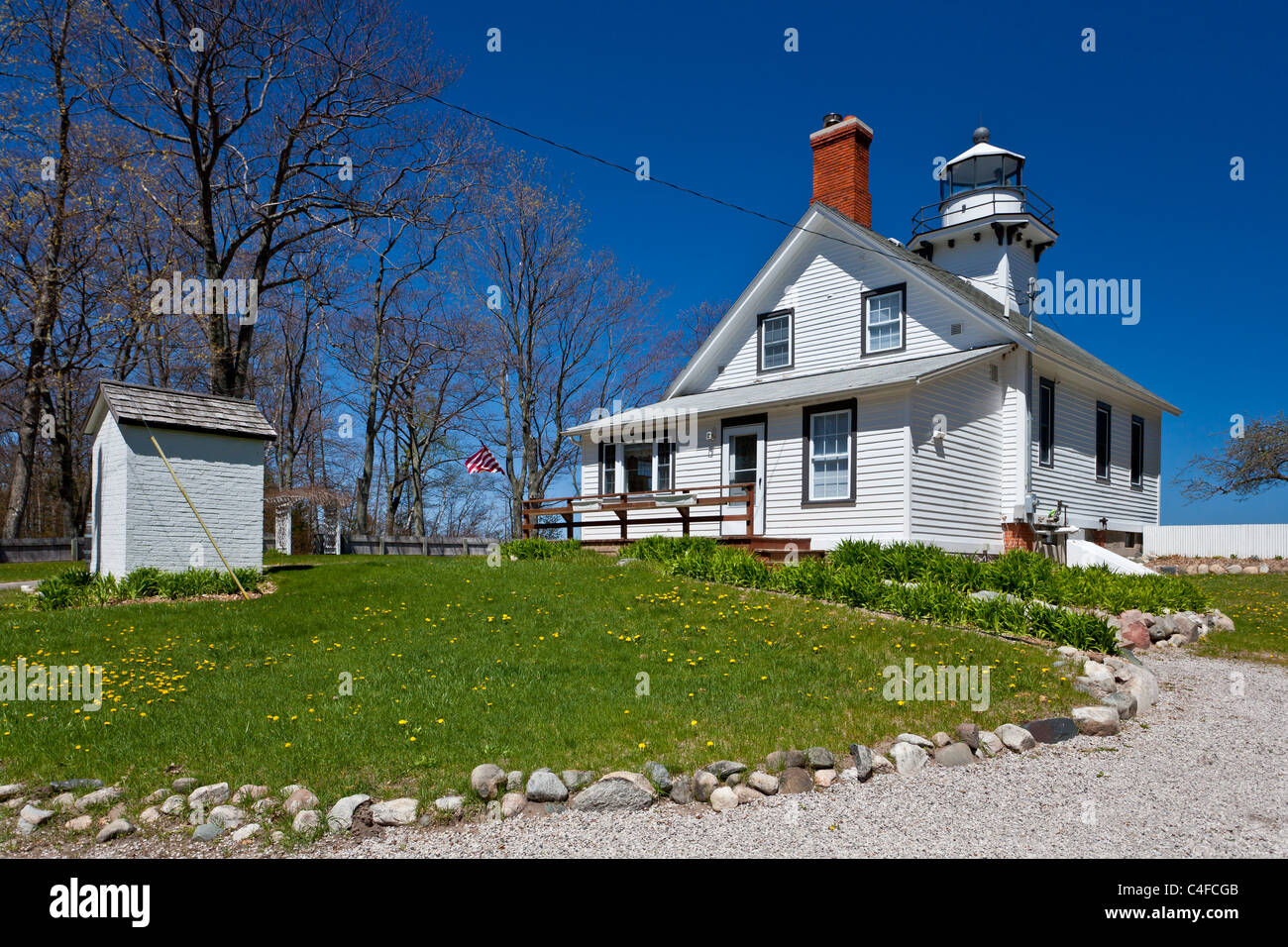 The Old Mission Point Lighthouse near Traverse City, Michigan, USA ...