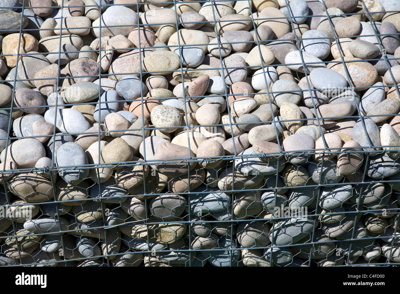 Rock Gabions Wire Cages Sea Defences Stock Photo - Alamy