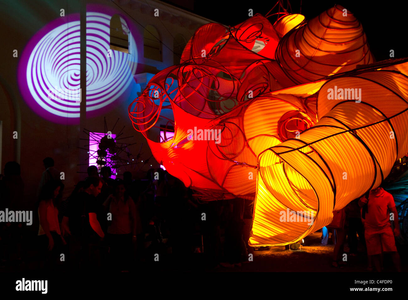 Art sculptures on display at the cultural center of the Ricardo Palma ...