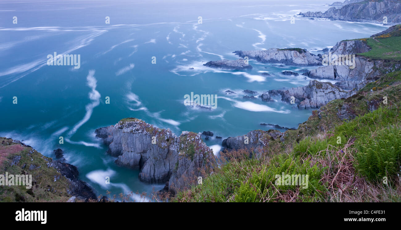 Rugged coastline of Morte Point on the North Devon Coast, Mortehoe ...