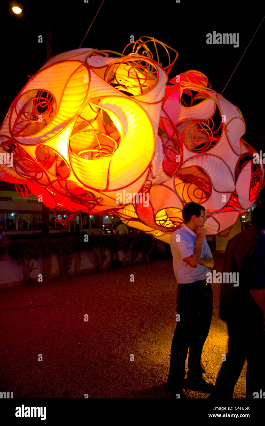 Art sculptures on display at the cultural center of the Ricardo Palma ...