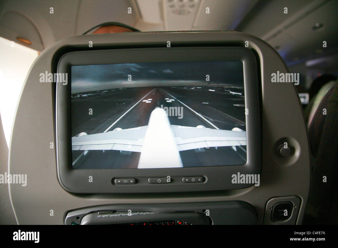 Emirates flight screen hi-res stock photography and images - Alamy