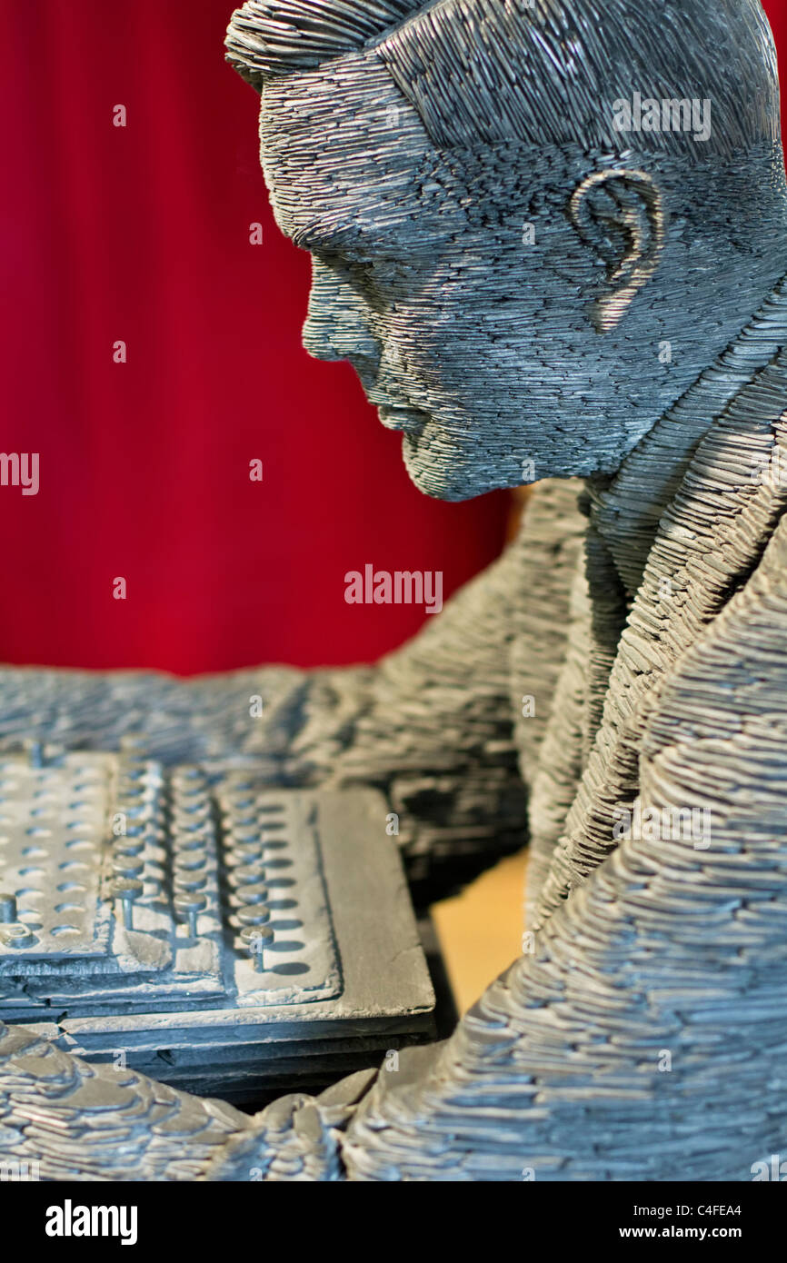 The Alan Turing sculpture by the artist Stephen Kettle on display at ...