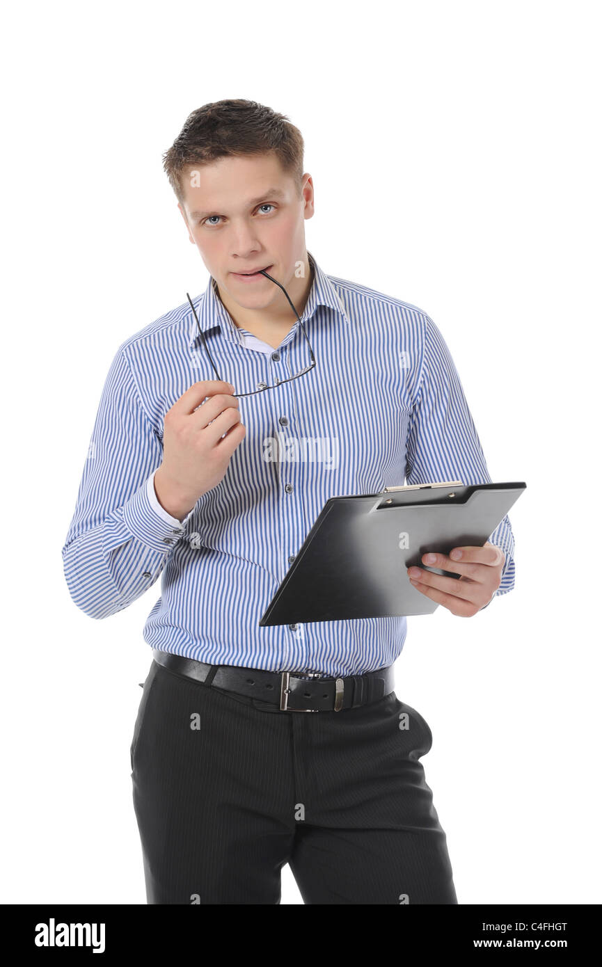 business man holding clipboard Stock Photo - Alamy business man holding clipboard Stock Photo - Alamy