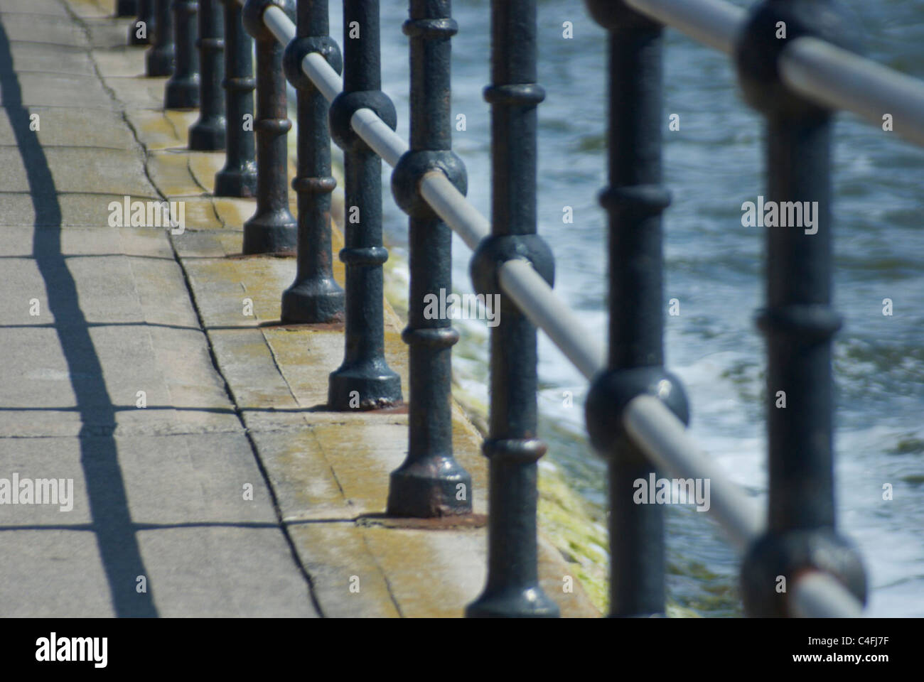 Railing on Promenade Near Sea Stock Photo - Alamy
