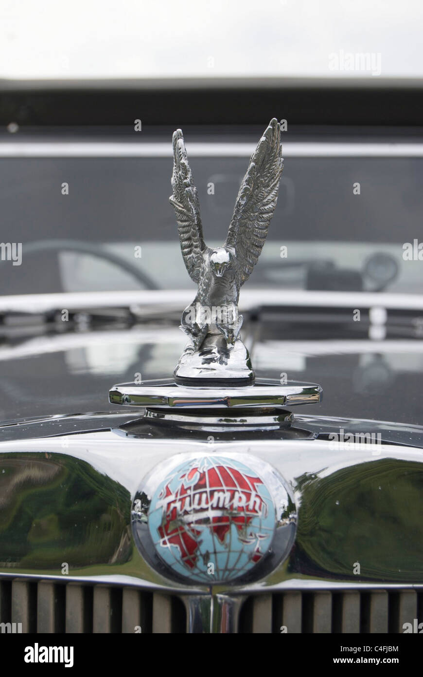 Triumph Roadster Badge and Spoiler Stock Photo - Alamy