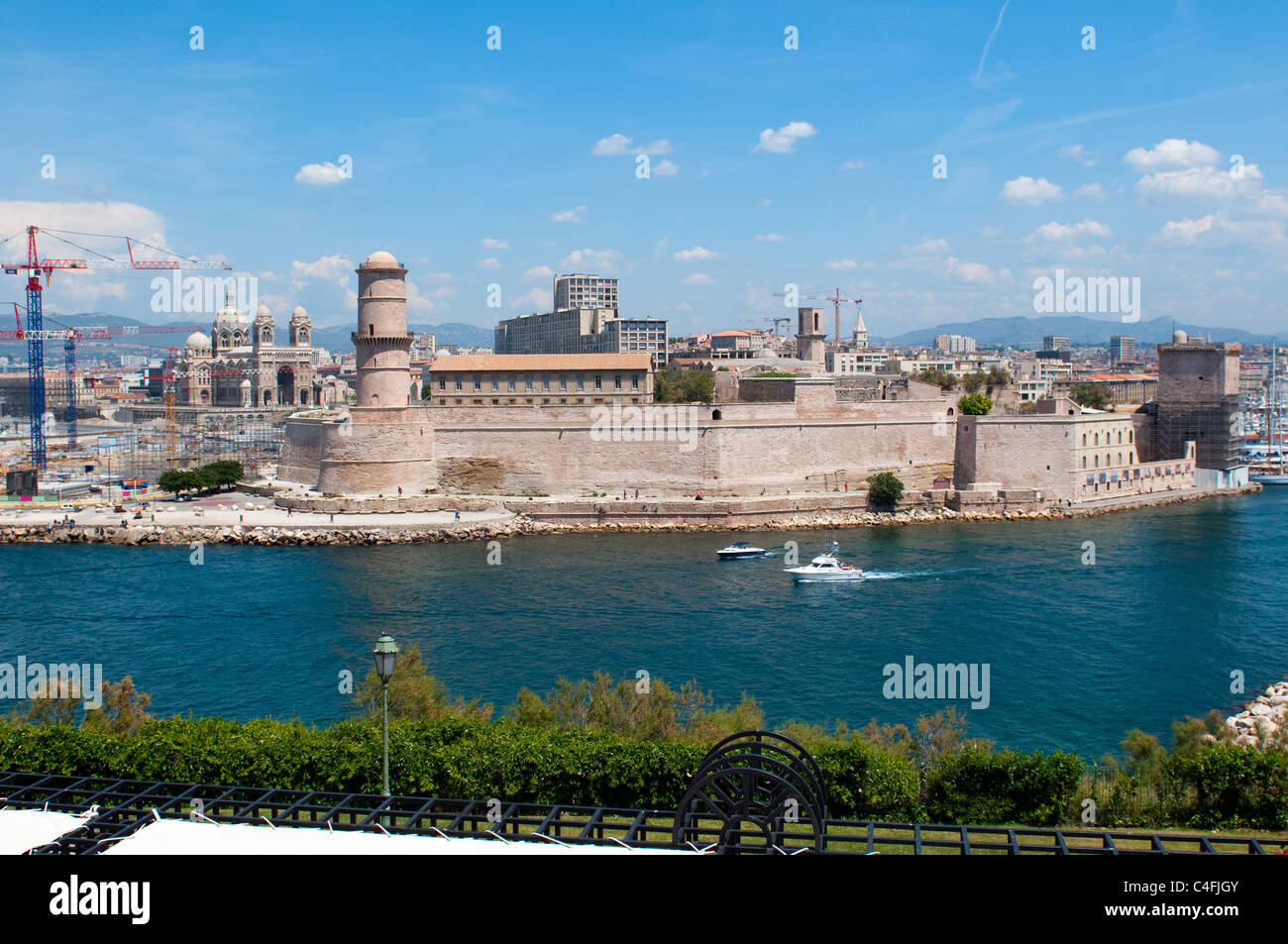 View on Fort Saint-Jean in Marseille, France Stock Photo - Alamy