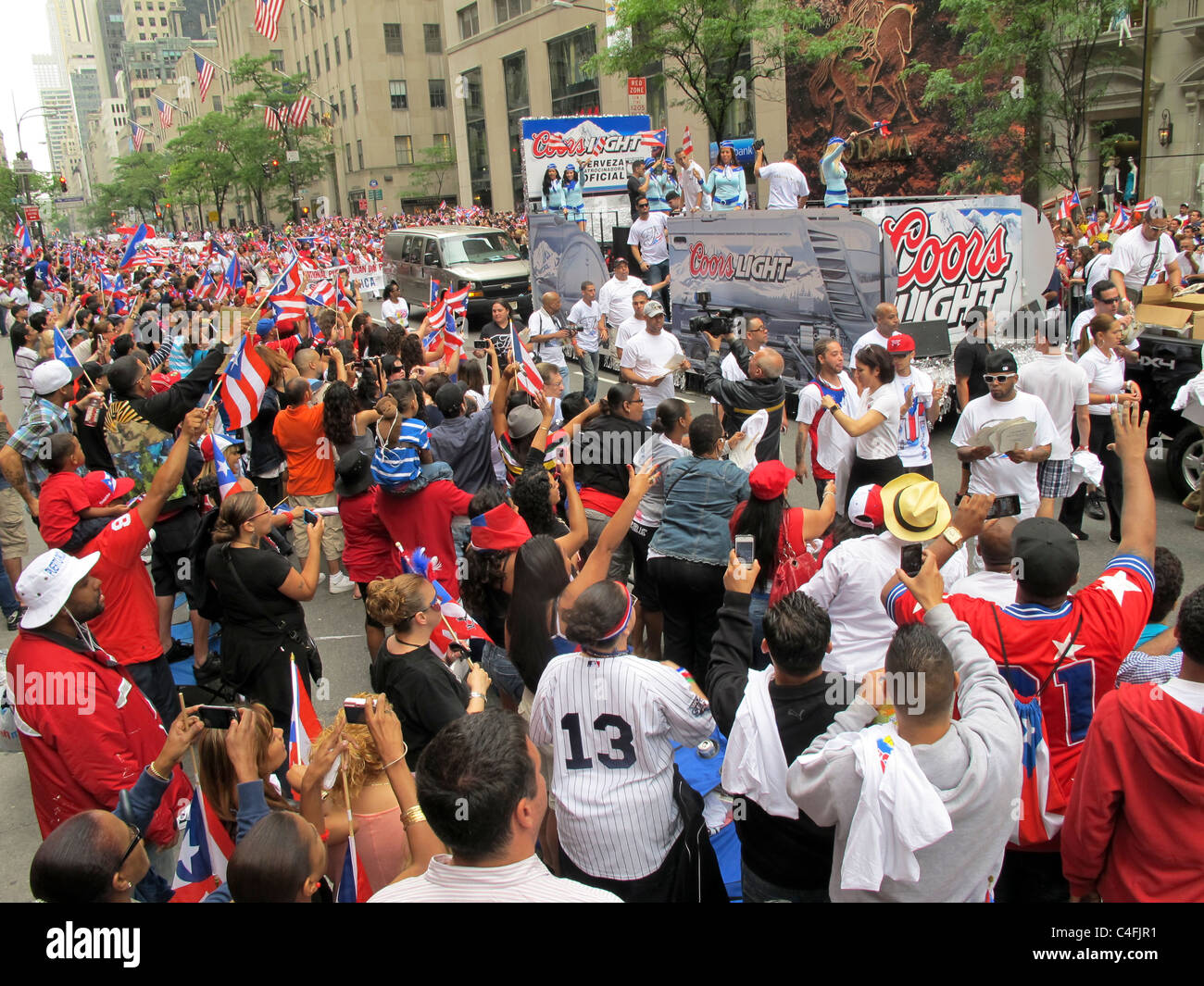Spectators line Fifth Avenue for the 54th annual Puerto Rican Day ...