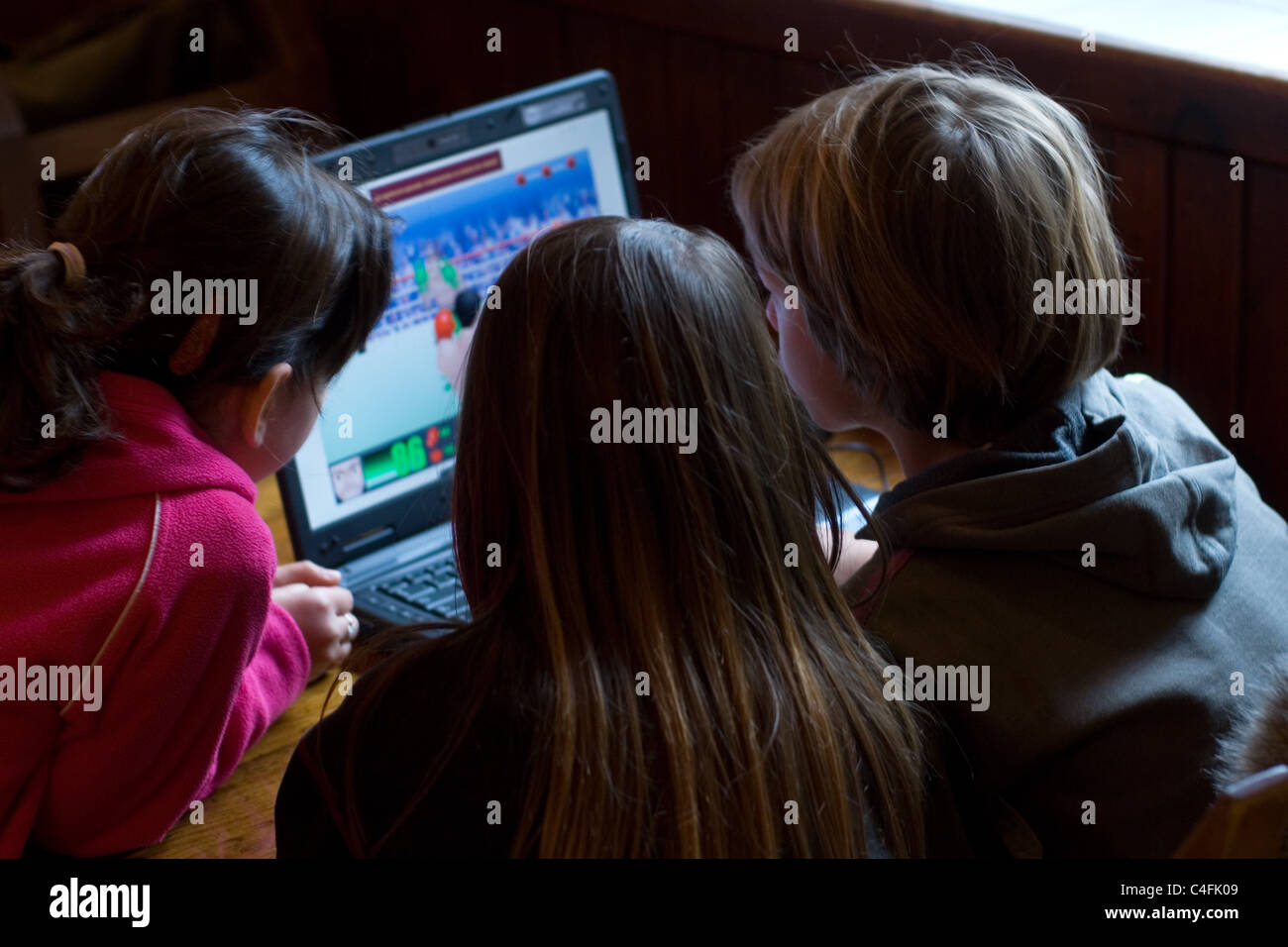 Children play on the computer Stock Photo - Alamy