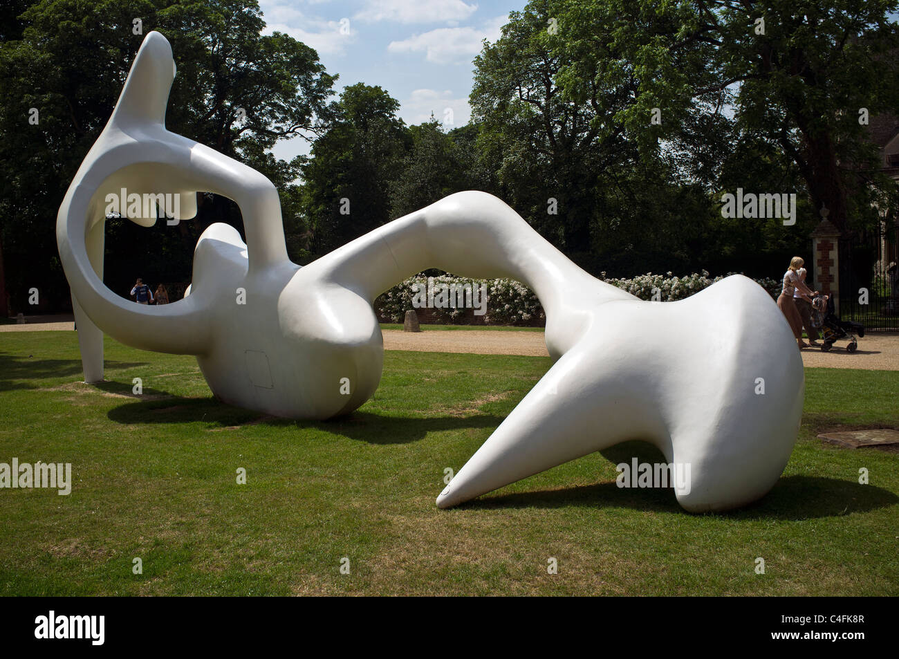'Large Reclining Figure' Henry Moore sculpture, Hatfield House Stock ...
