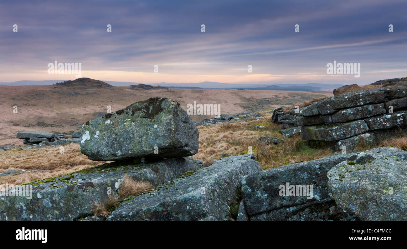Looking towards Longaford Tor from Beardown Tors, Dartmoor National ...