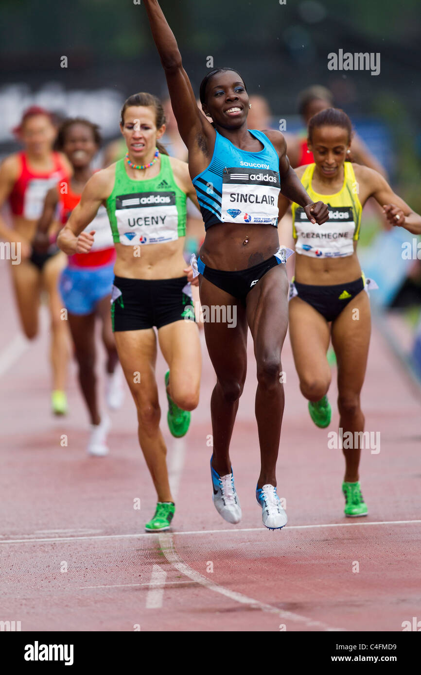 Kenia Sinclair (JAM) winner of the women's 1500 meters race at the 2011 ...