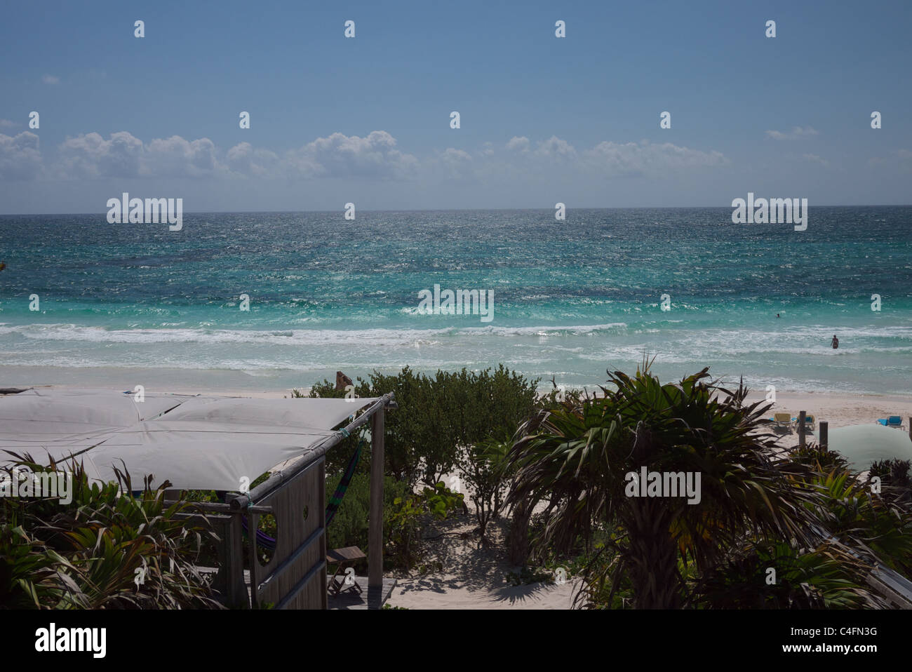 Tulum beach view hi-res stock photography and images - Alamy