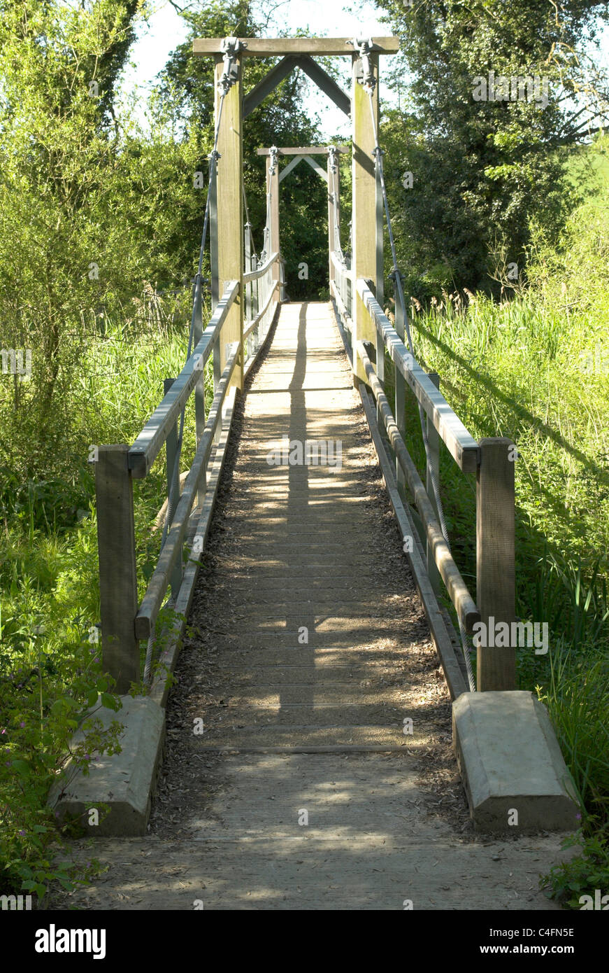 The North Stoke Suspension Bridge built by the Gurkhas in West Sussex ...