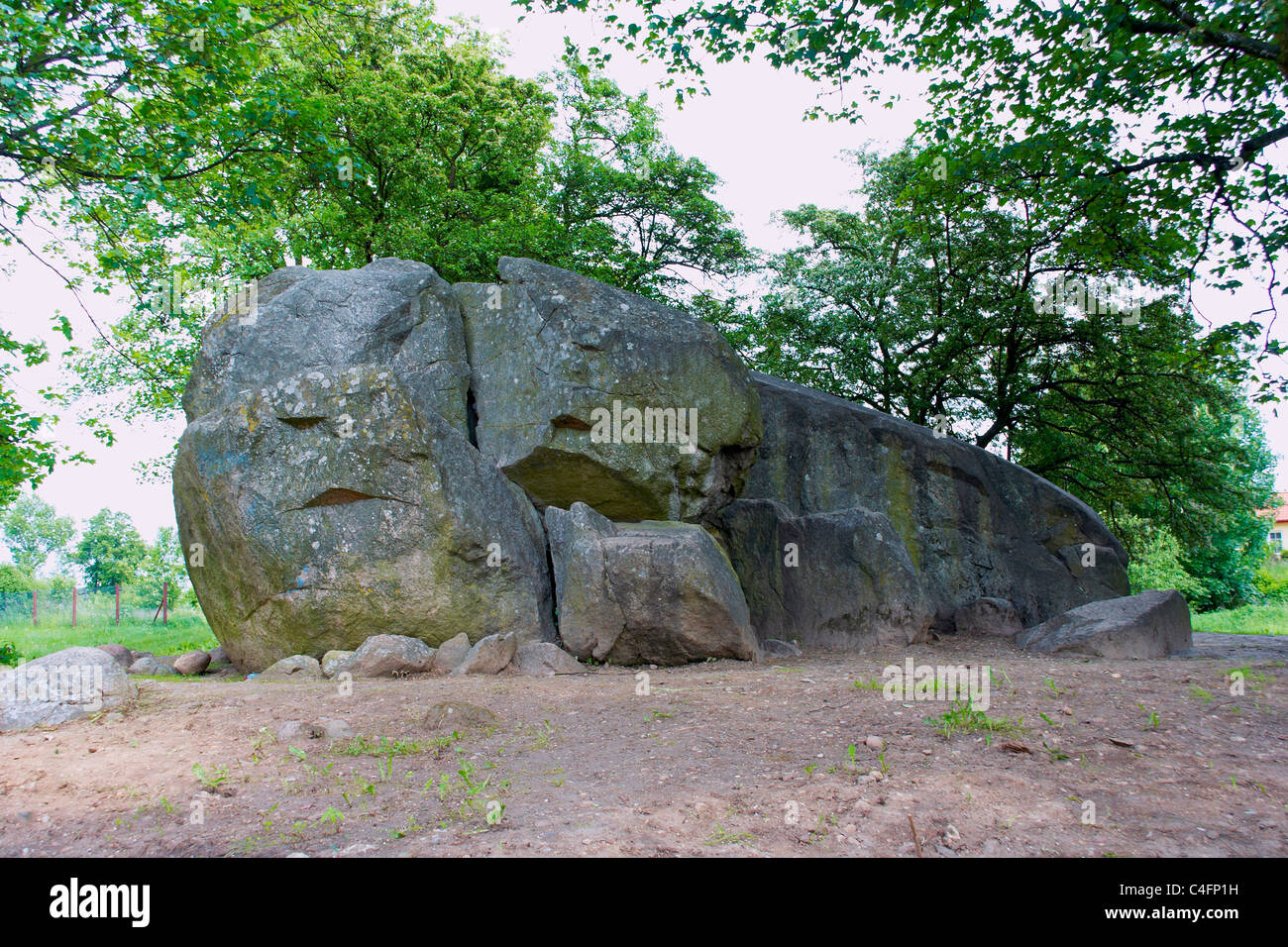 Devil's Stone (Diabelski kamien) in Bisztynek, Poland Stock Photo - Alamy